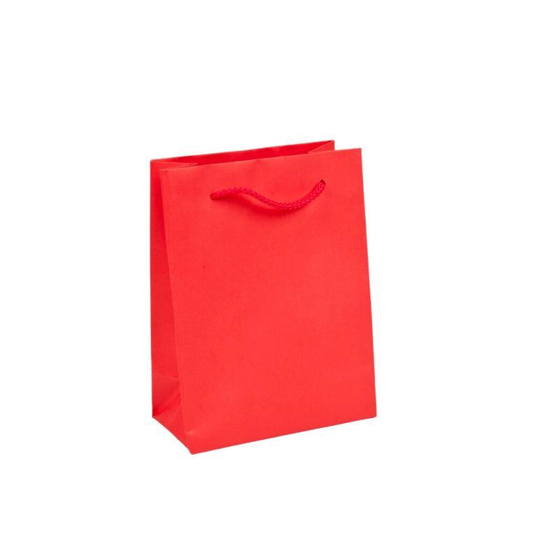 Red A5 paper carrier bag with cord handles – Paper Packaging Place