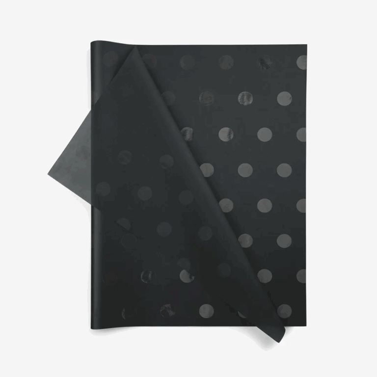 Black/Black Hot Spot Wrapping Tissue (25 Sheet Pack) - Paper Packaging ...