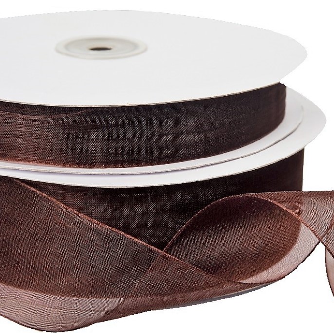 Brown Organza Ribbon 40mm x 100m – Paper Packaging Place
